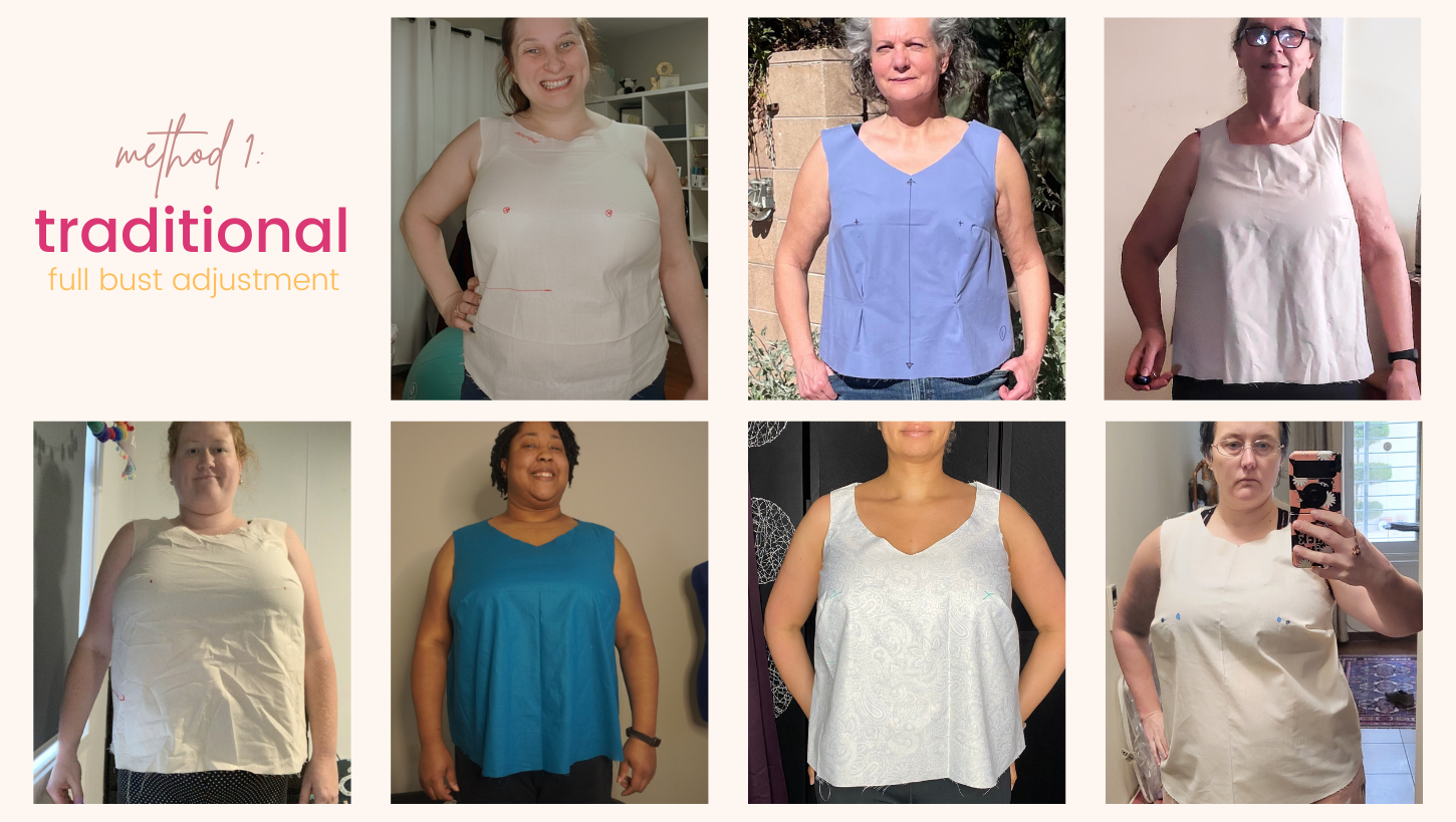 Full Bust Adjustment Guide | Comparing 5 FBA Methods (on 7 Bodies ...