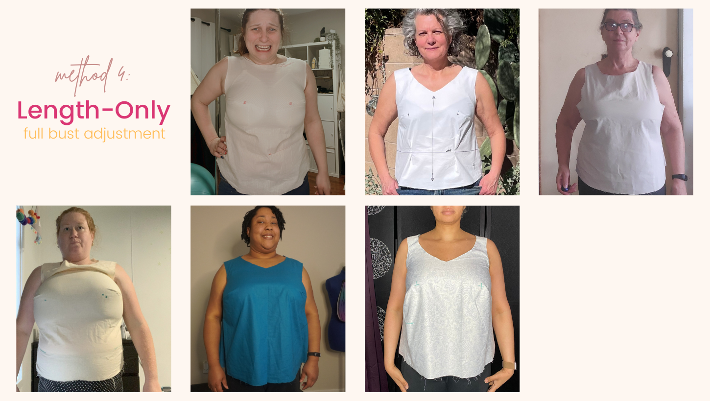 Full Bust Adjustment Guide | Comparing 5 FBA Methods (on 7 Bodies ...